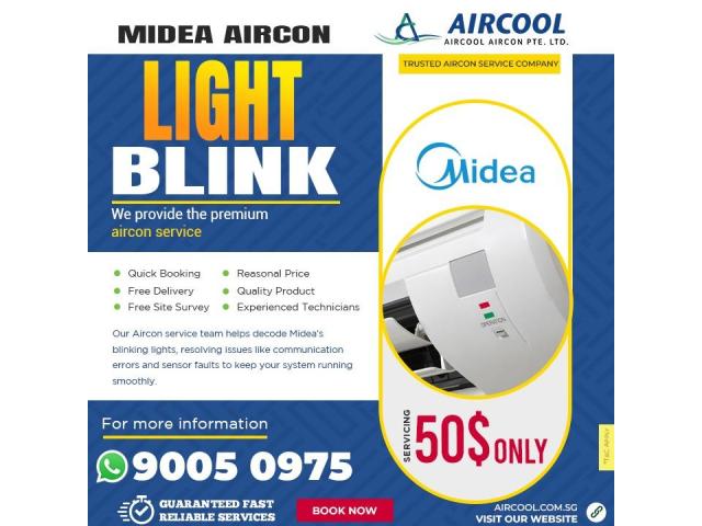 ADLOT | Singapore | Midea Aircon Light Blinking